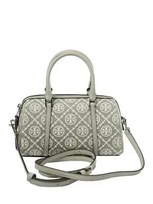 Tory Burch T Monogram Utility Mini Barrel Bag - Gray