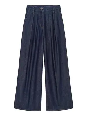 Dries Van Noten Wide Pleated Jeans - Indigo