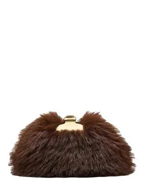 Marc Jacobs Small Claw Clip Clutch - Dark Brown