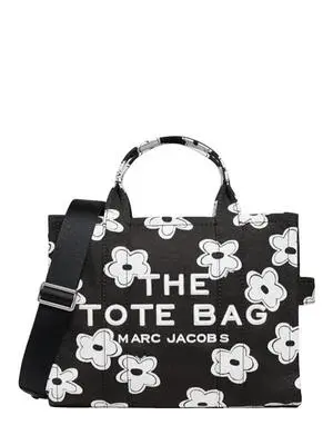 Marc Jacobs The Daisy Canvas Medium Tote Bag - Black/white