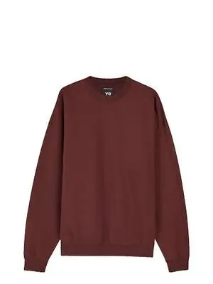 Adidas Y3 Brushed Terry Crew Sweatshirt - Mystery Brown