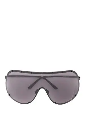 Rick Owens Shield Sunglasses - Black Black (rg0000006 Gblackb 0909)