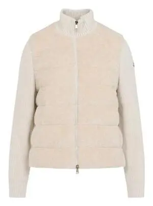 Moncler Stand-up Collar Zip-up Cardigan - White