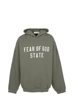 Fear Of God Essential Fleece Hooded Sweatshirt - Khaki