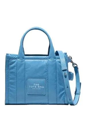 Marc Jacobs Shiny Crinkle Leather Small Tote Bag Air Blue
