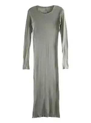 Rick Owens Ribbed Long Sleeve Dress - Green