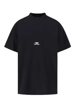 Balenciaga Oversized Crewneck Sweatshirt T-shirt - Washed Black/white