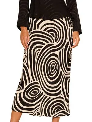 Rixo Printed Ardith Skirt - Black