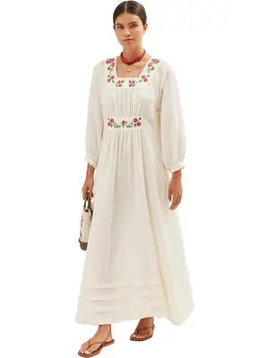 Rixo Neila Regular Dress - Cream