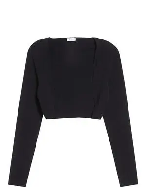 Akris Stretch Virgin Wool Bolero - Black