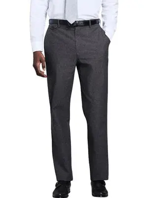 Billy Reid Flat-front Linen & Cotton Pants - Charcoal
