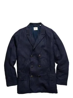 Billy Reid Canvas Pea Coat - Navy