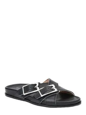 Bruno Magli Genesis Slide Sandal - Black Tumbled