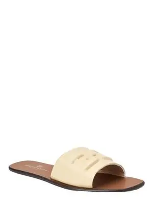 Bruno Magli Leather Slide Sandal - Butter Tumbled