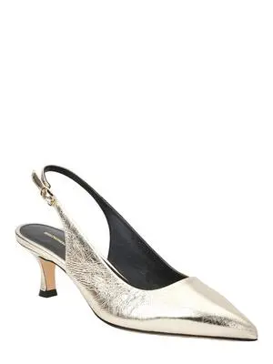 Bruno Magli Palermo Slingback Kitten Heel Pumps - Platino