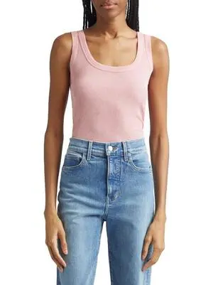 Veronica Beard Belvedere Scoop Neck Tank - Petal