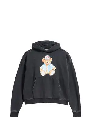 MARKET Watercolor Teddy Bear Graphic Hoodie - Black