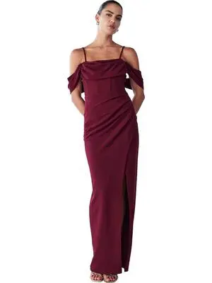 BWLDR Amaliah Maxi Dress - Burgundy