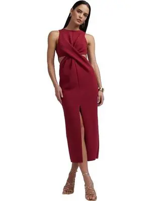 BWLDR Newark Midi Dress - Burgundy