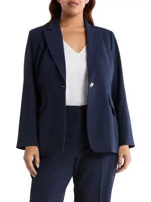 TAHARI ASL One-button Jacket - New Navy