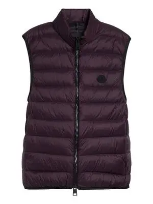 Moncler Deneb Zip Down Puffer Vest - Dark Burgundy