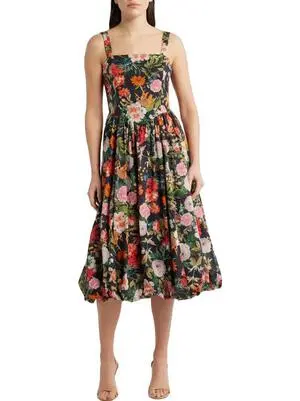 JULIA JORDAN Floral Fit & Flare Midi Dress