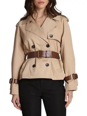 Avec Les Filles Belted Trench Jacket - Camel