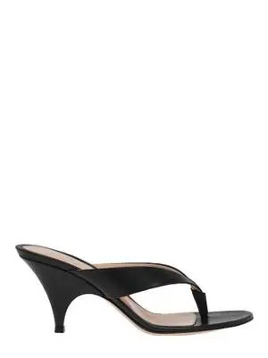 GIANVITO ROSSI Sofia Thong Mule - Black Calf Leather