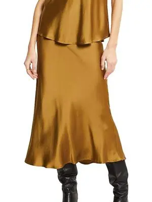 OTTOD'AME Fluid Long Skirt - Brown