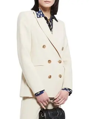 OTTOD'AME Double-breasted Jacket - Ecru