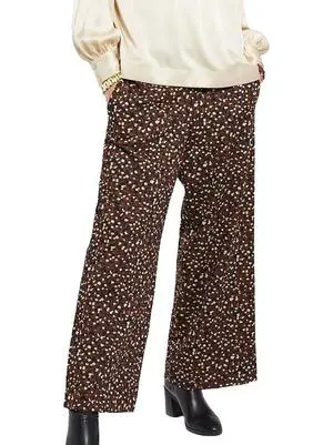 OTTOD'AME Patterned Palazzo Trousers - Brown