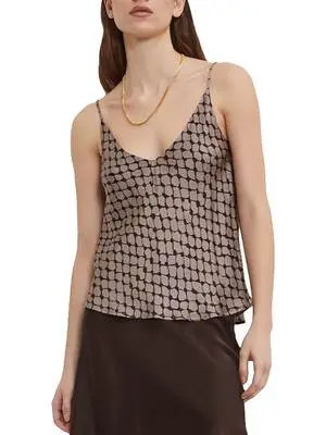 OTTOD'AME Printed Viscose Camisole - Brown
