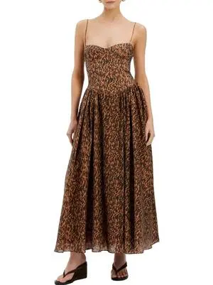 Bardot Estie Printed Maxi Dress - B Leopard