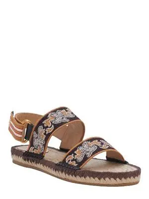 Valentino Garavani Floral Espadrille Slingback Sandals - Natural Multi