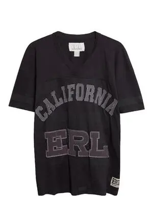 ERL Gender Inclusive Mesh Football T-shirt - Black
