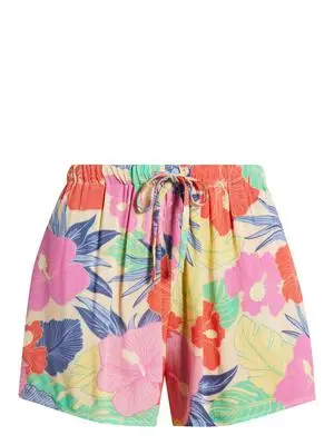 Rip Curl Tropical Print Beach Shorts - Yellow Multi
