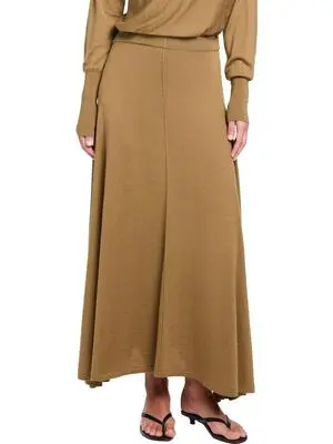 TWP Wool & Silk Knit Maxi Skirt - Ermine