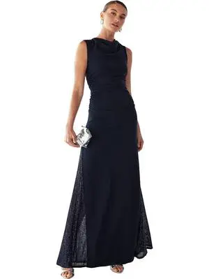 BWLDR Avena Maxi Dress - Navy Blue