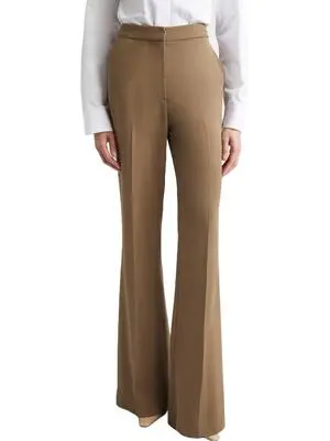 ST. JOHN Stretch Crepe Flare Leg Trousers