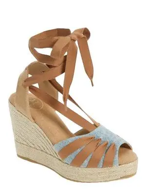 TONI PONS Wraparound Espadrille Wedge - Texa-cuiro
