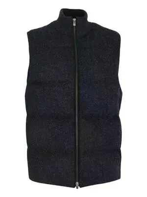 Agnona Bouclé Wool Gilet - Blue