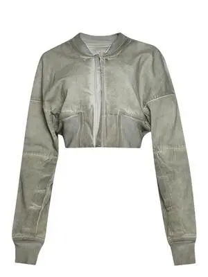 Rick Owens Flight Cropped Jacket - White