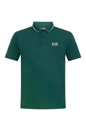 EA7 Logo-print Polo Shirt - Green