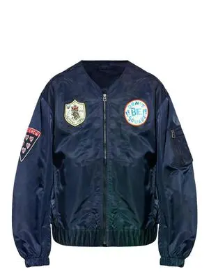 Kenzo Logo-patch Bomber Jacket - Blue