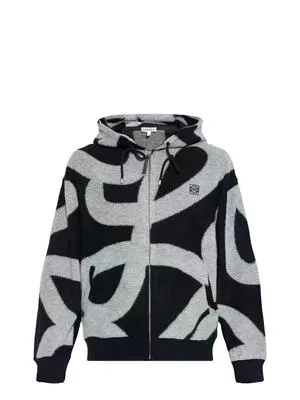 Loewe Patterned Zip-Fastening Sweatshirt Grey