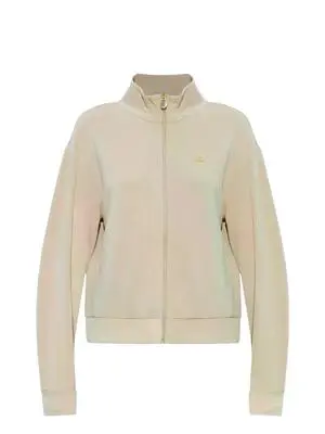 Emporio Armani Zip-up Sweatshirt With Logo Detail - Neutrals