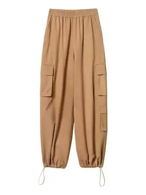 TWINSET Elasticated-waistband Cargo Pants - Neutrals