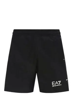 Emporio Armani Logo-print Shorts - Black