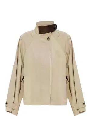 Loewe Button Cotton Jacket - Neutrals