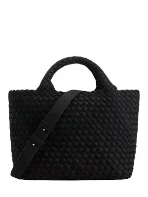 MARREA Braided Handle Tote Bag - Black
